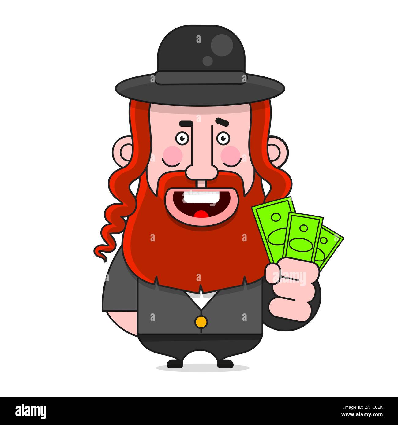 Bearded rabbi Stock Vector Images - Alamy