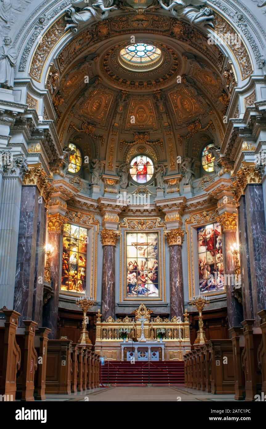 Interior of Berliner Dom (Berlin Cathedral) on Museumsinsel (Museum ...
