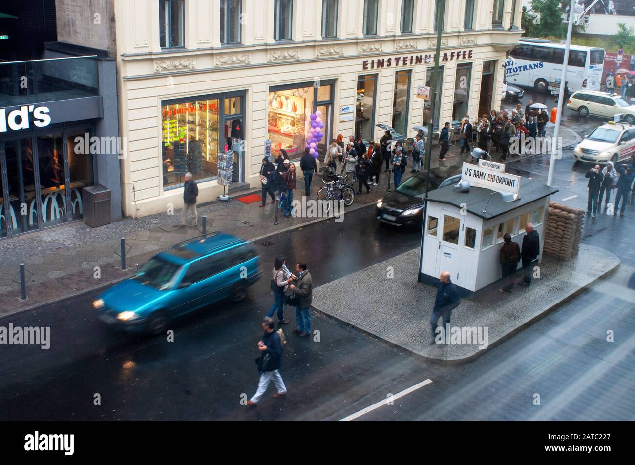 Checkpoint Charlie US Army checkpoint and guardhouse reconstruction at ...