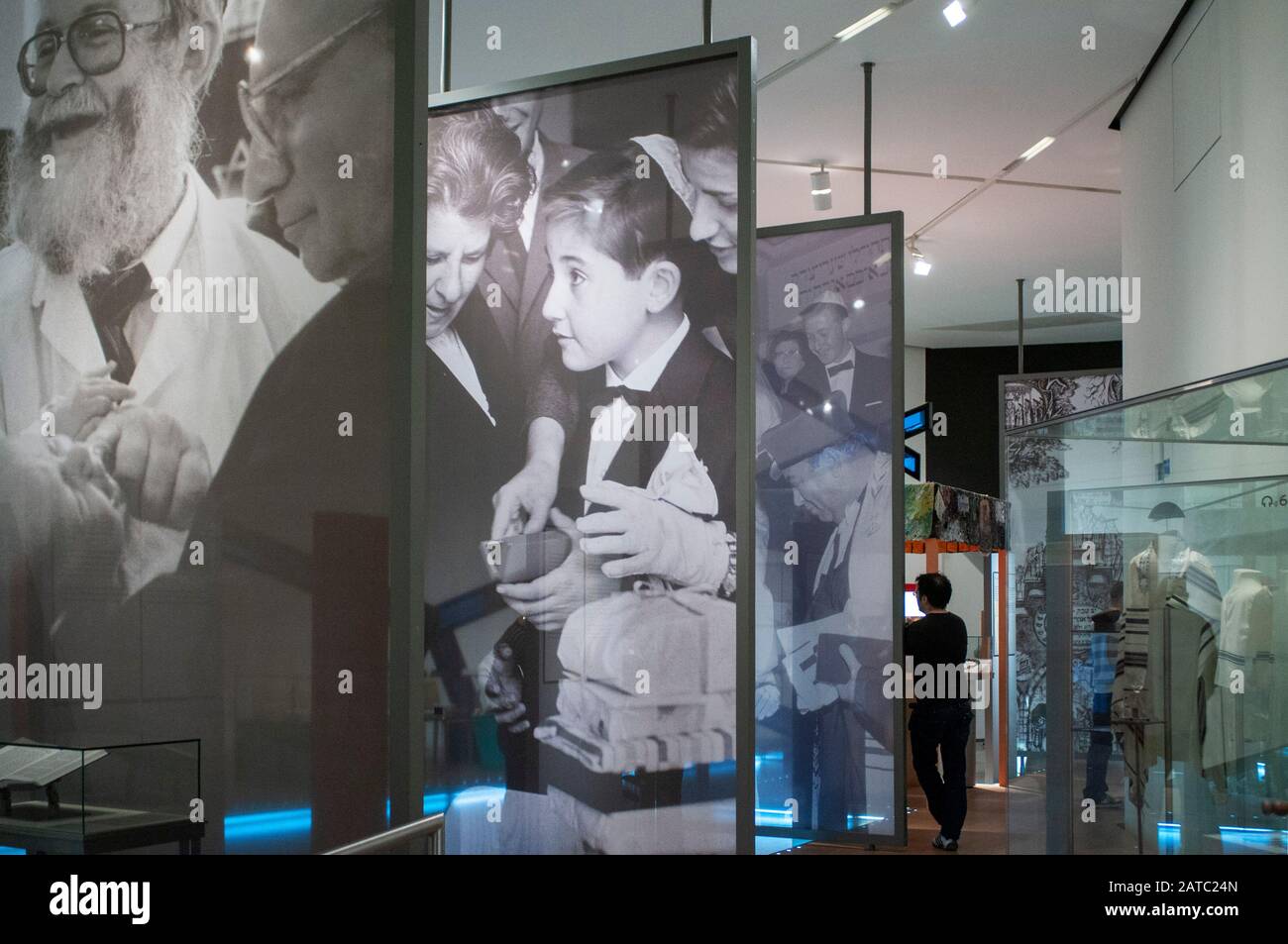 Exhibition inside the Jewish museum Judisches Museum in Lindenstrasse ...