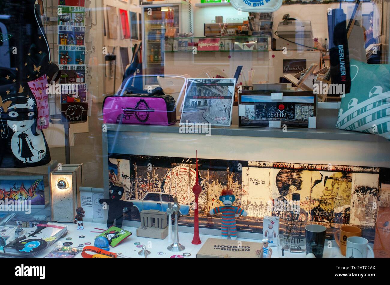 Shop souvenir in Museum Checkpoint Charlie in Friedrichstrasse ...