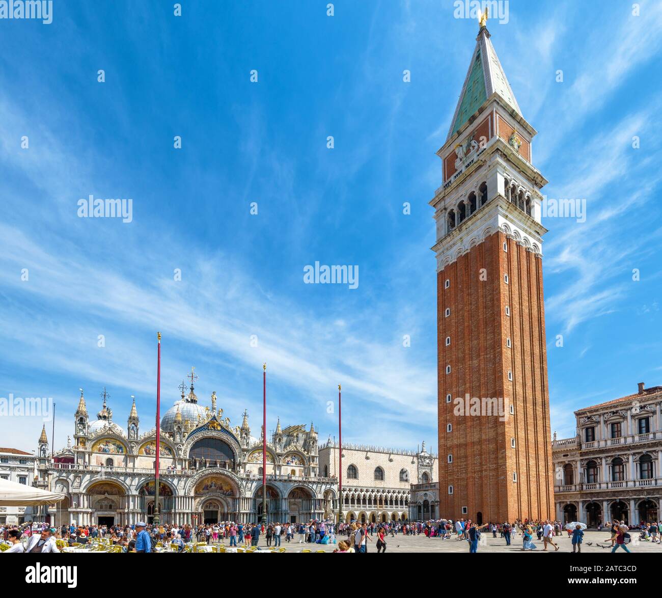 Venice, Italy - May 19, 2017: Piazza San Marco or St Mark's Square in ...