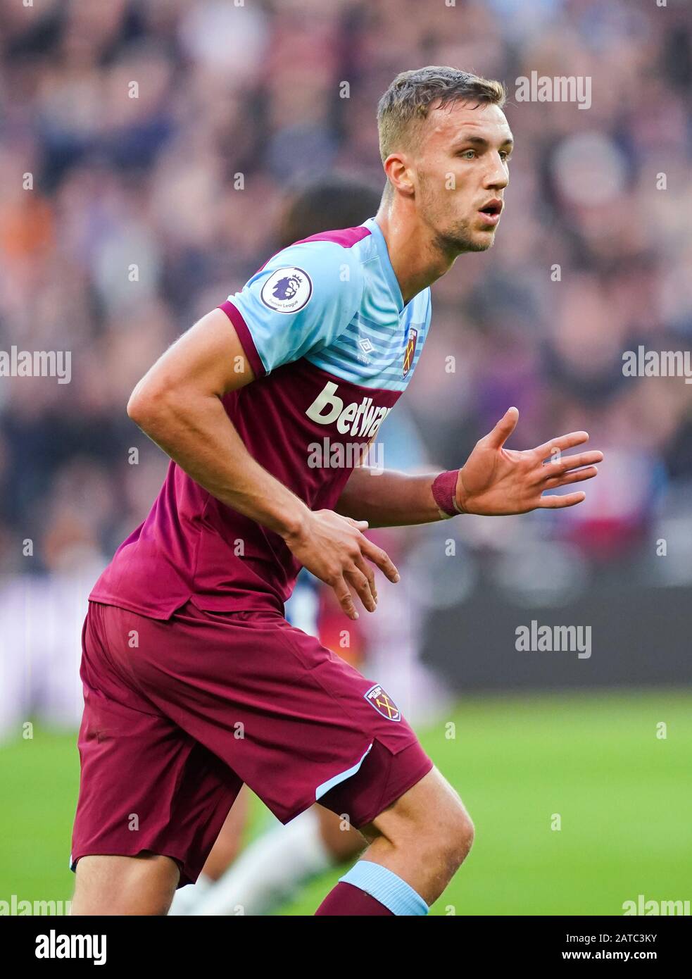West Ham United's Tomas Soucek during the Premier League match at ...
