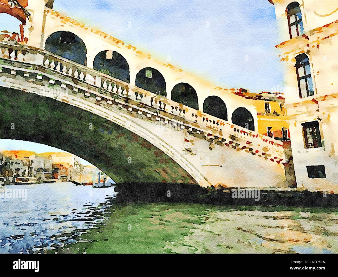 a glimpse of the famous Venice bridge over the Grand Canal Stock Photo ...