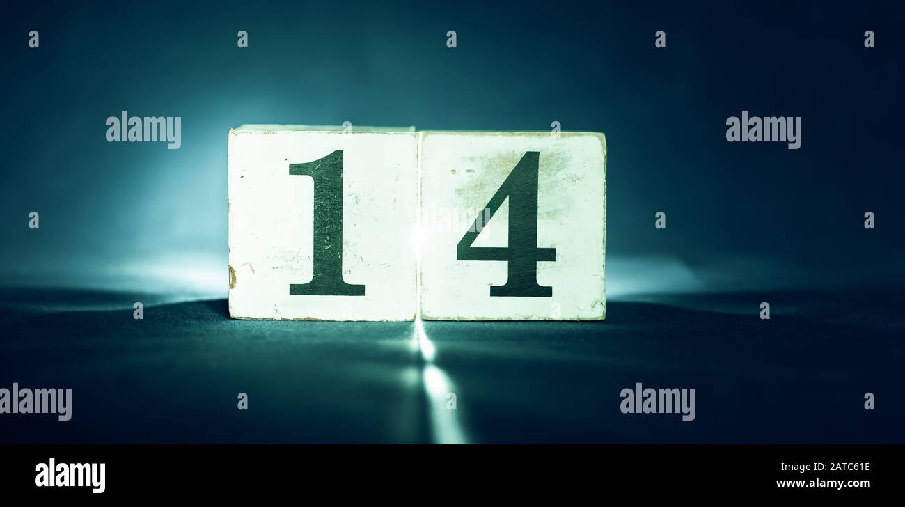 Numeral 14 fourteen isolated on hi-res stock photography and images - Alamy