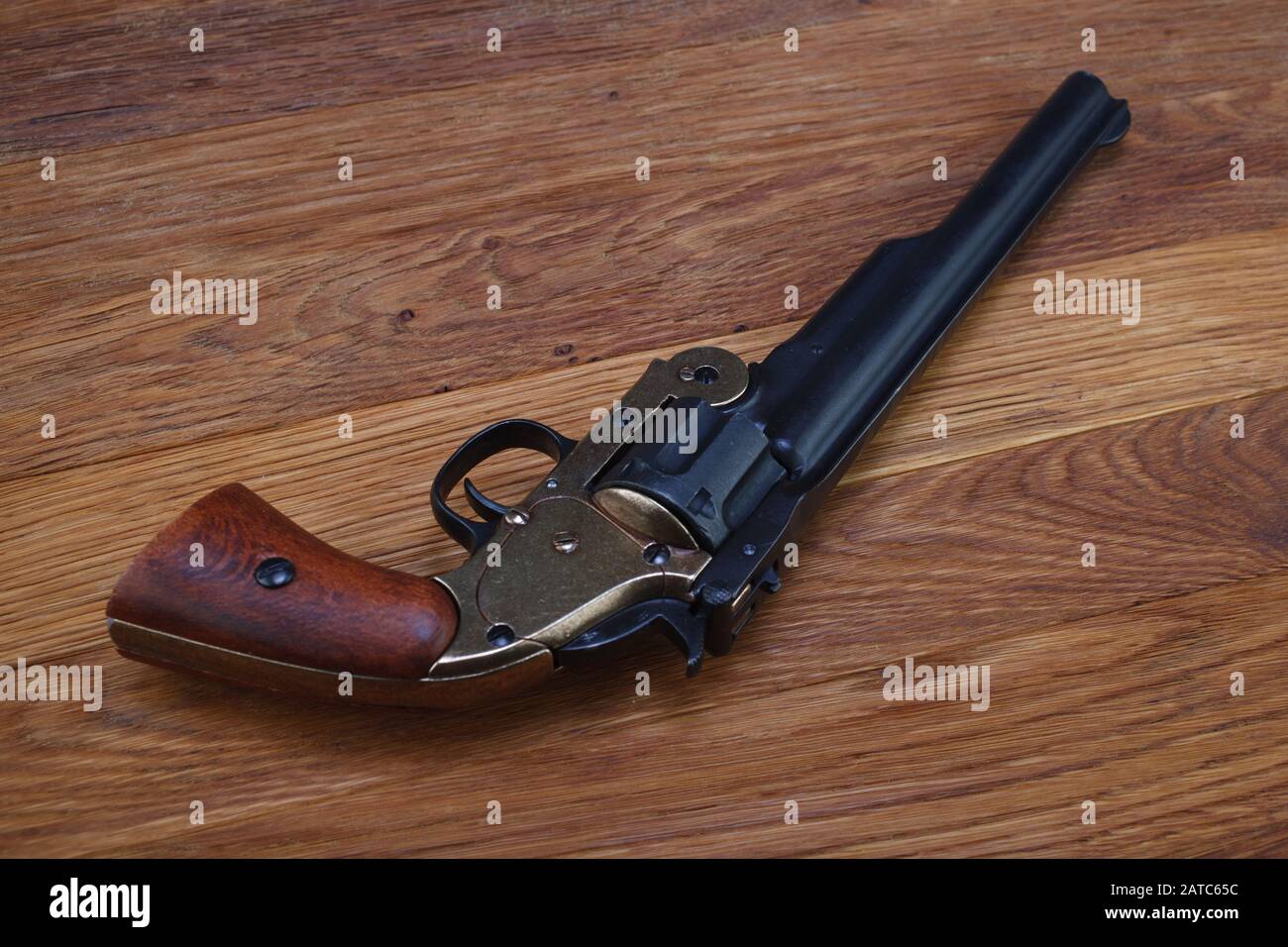Wild West era .44 smith and wesson single action revolver isolated on ...