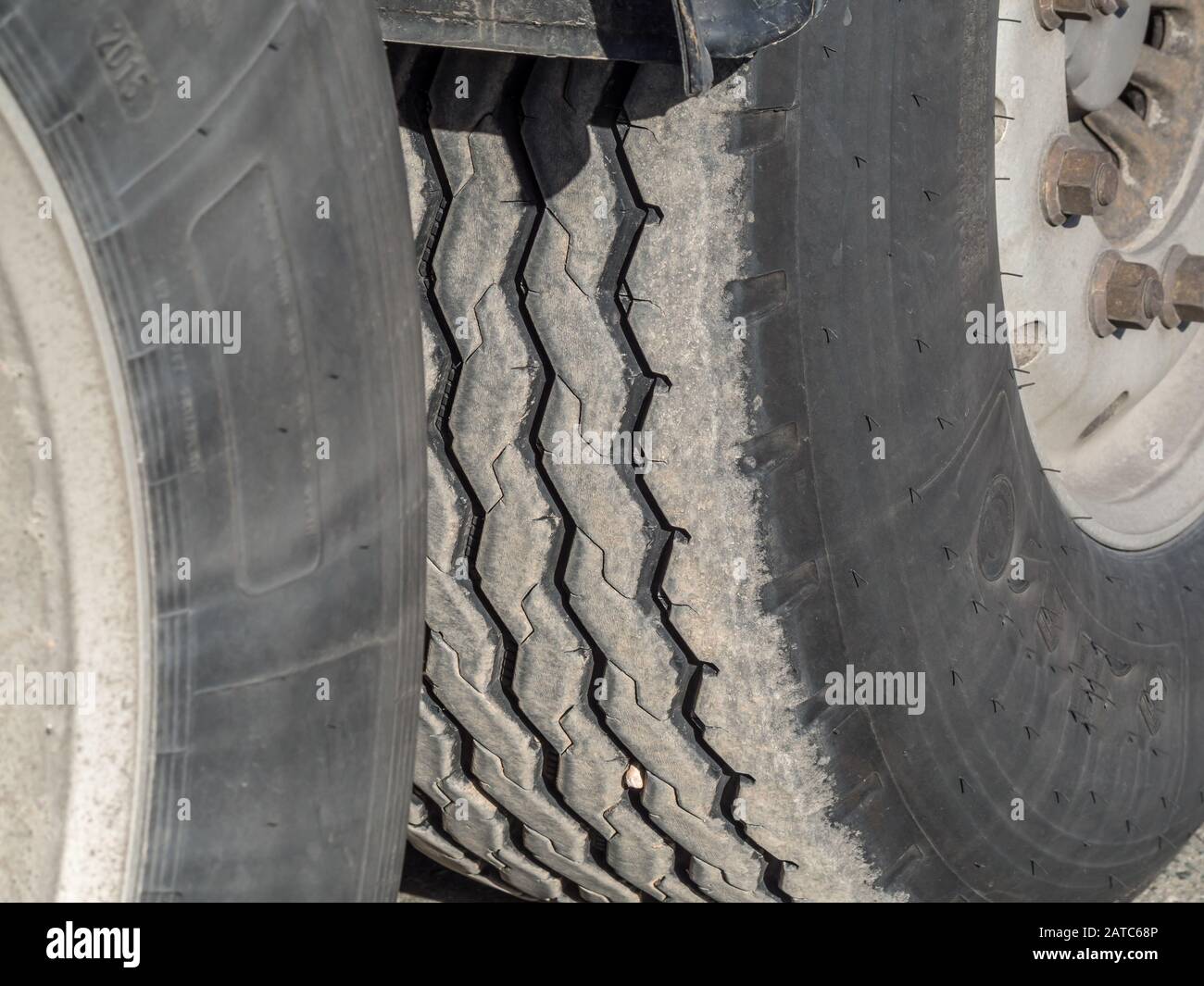 Old truck tyre profile Stock Photo - Alamy