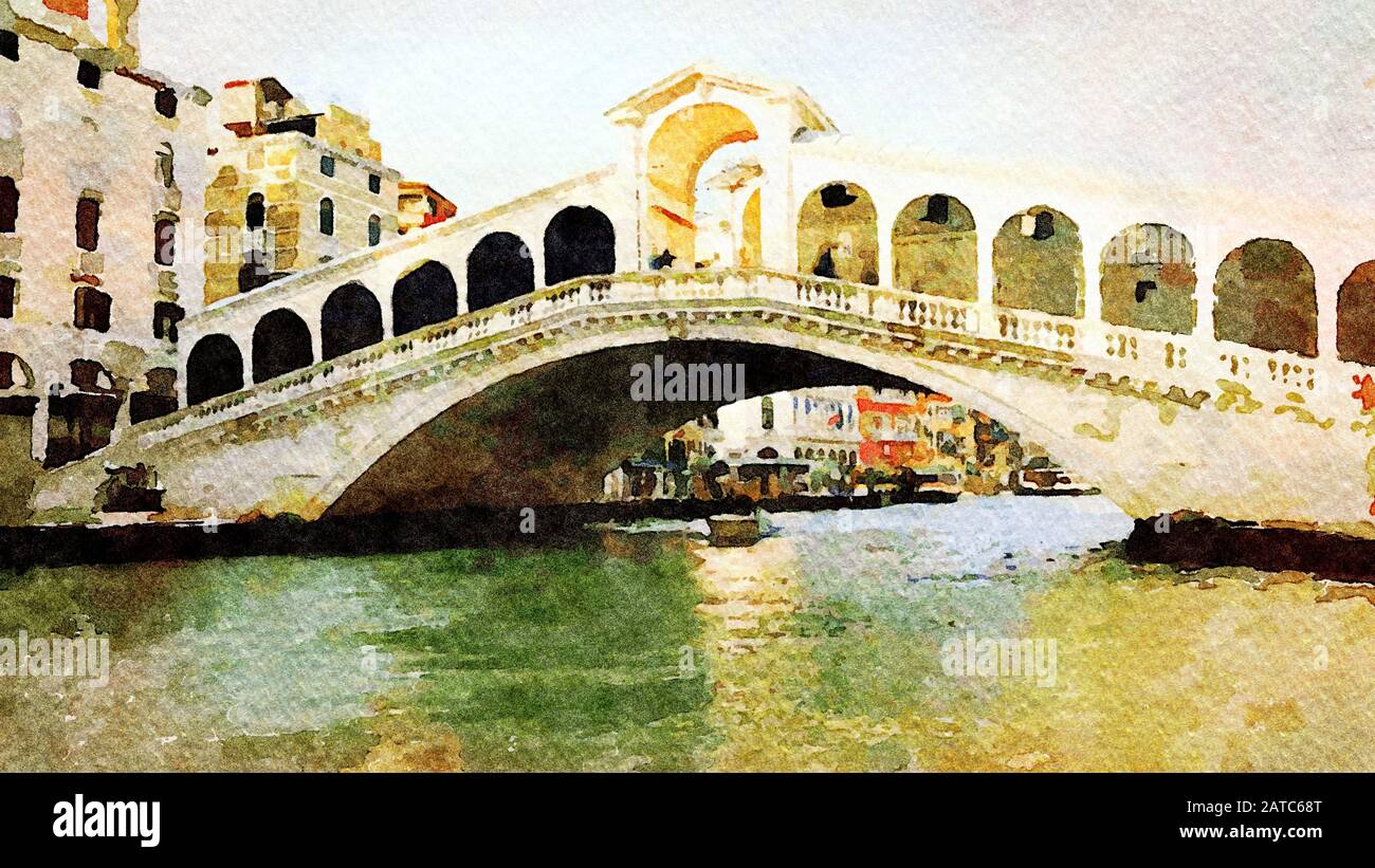 a glimpse of the famous Venice bridge over the Grand Canal Stock Photo ...