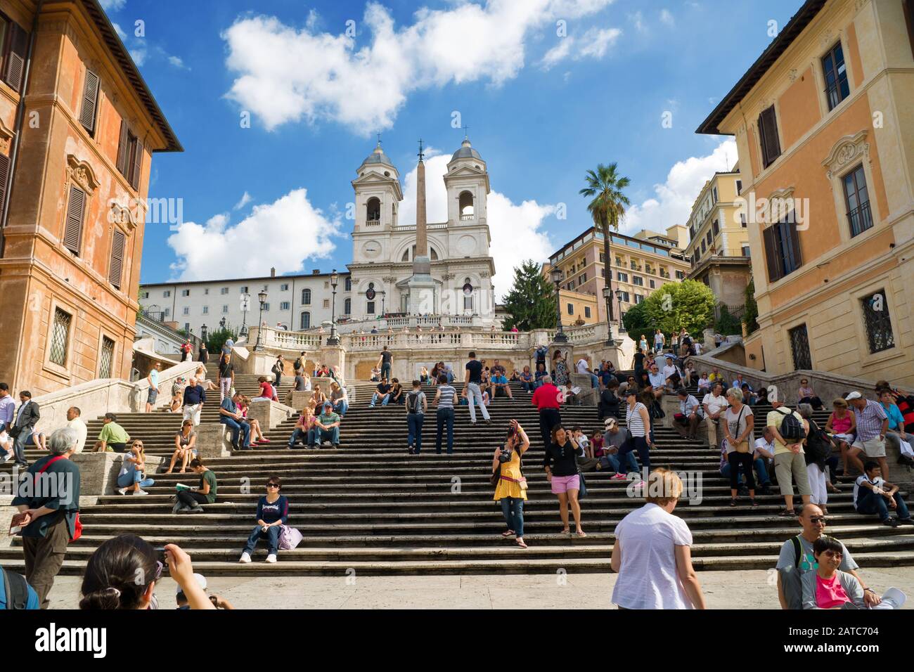 ROME - CIRCA OCTOBER 2012: The Spanish Steps, seen from Spanish square ...