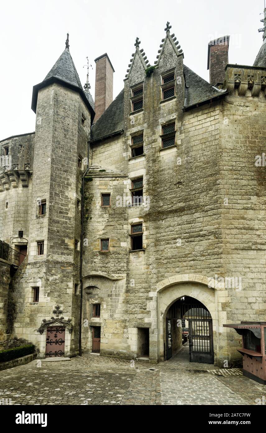 The Chateau de Langeais, France. This castle is located in Langeais in ...