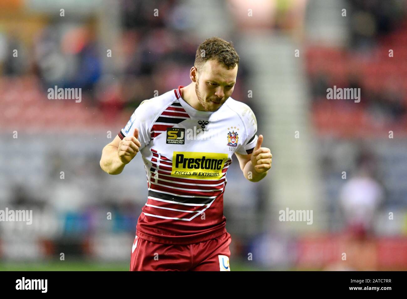 30th January 2020, DW Stadium, Wigan, England; Betfred Super League, Wigan Warriors v Warrington ...