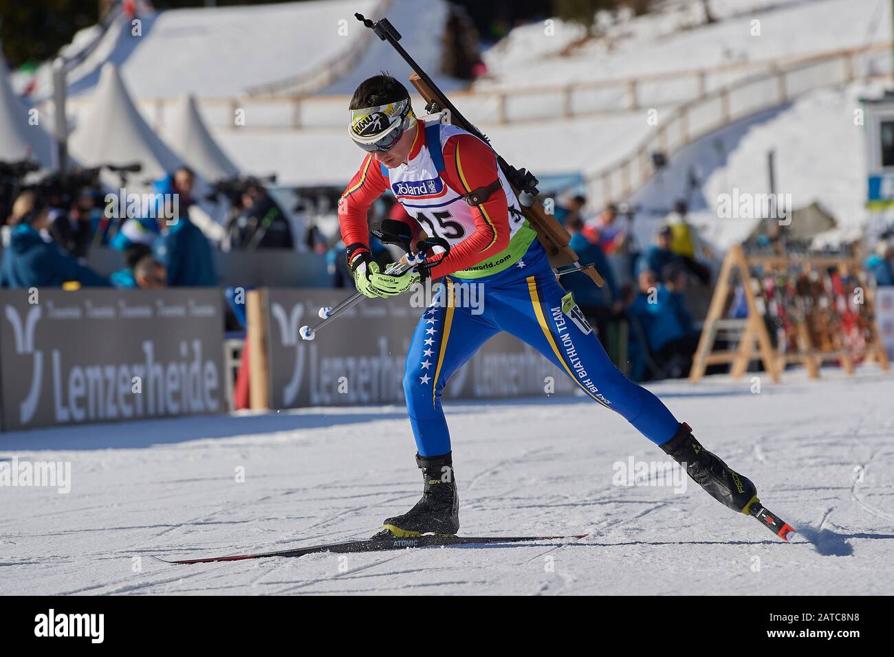 Lenzerheide, Schweiz, 1. Februar 2020. Colic Milos beim 10 km Sprint ...