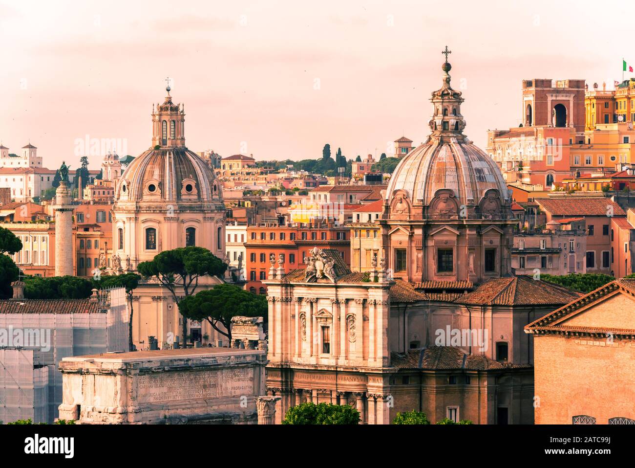Rome panorama painting hi-res stock photography and images - Alamy