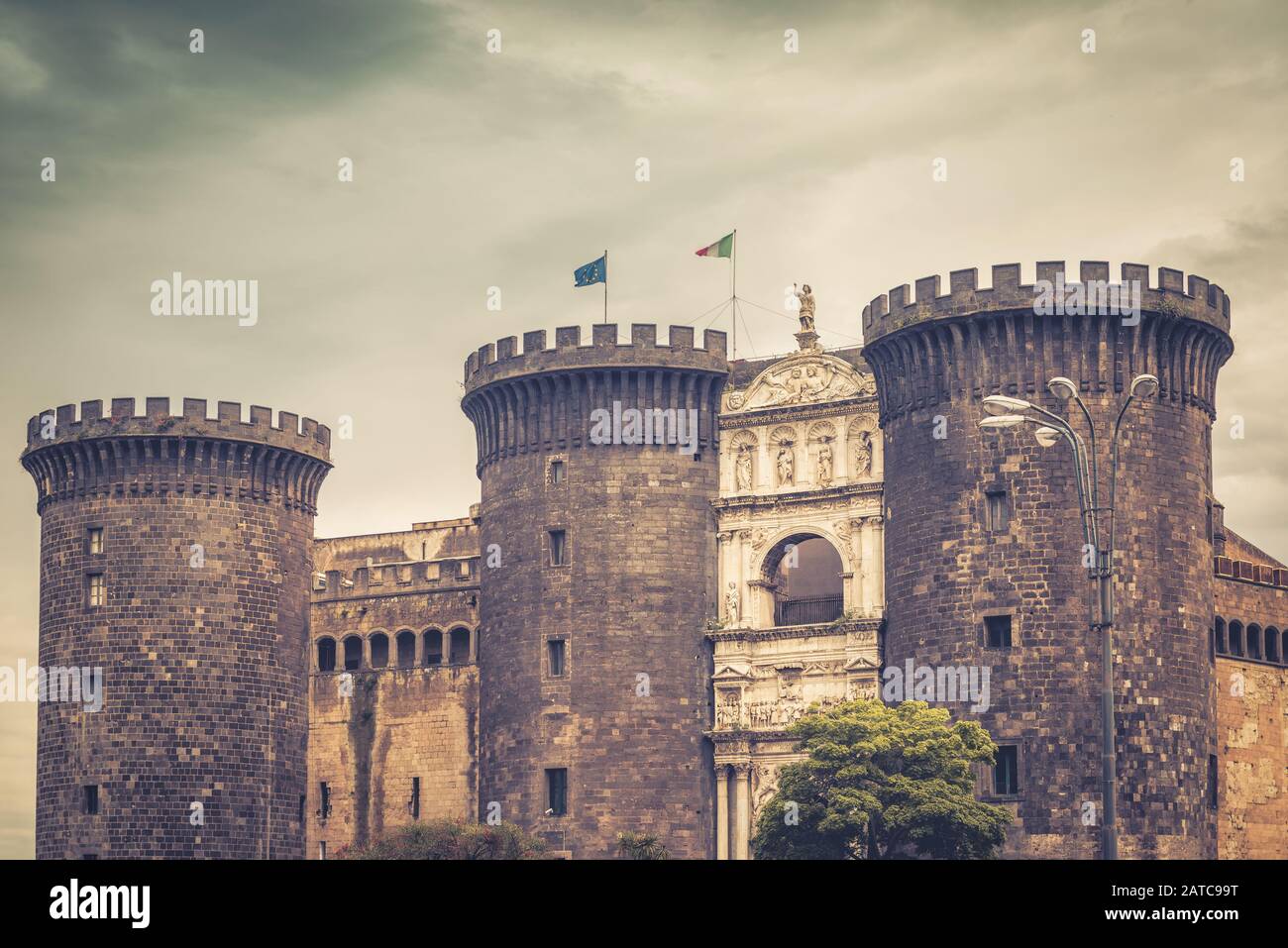 The Castel Nuovo (New Castle), residence of the medieval kings of ...