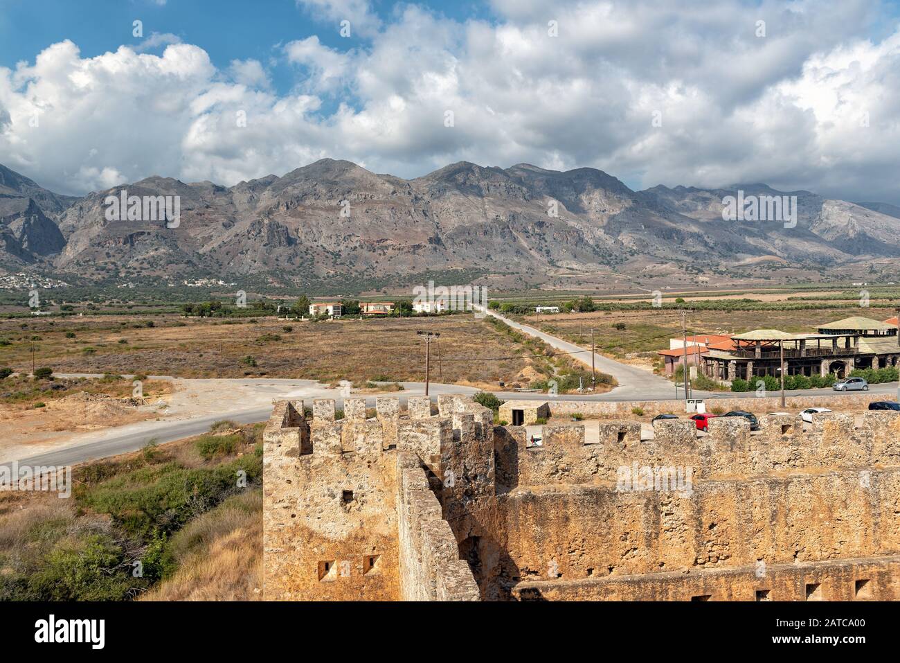 Ruins of old castle with mountains on a background. Frango Castello ...