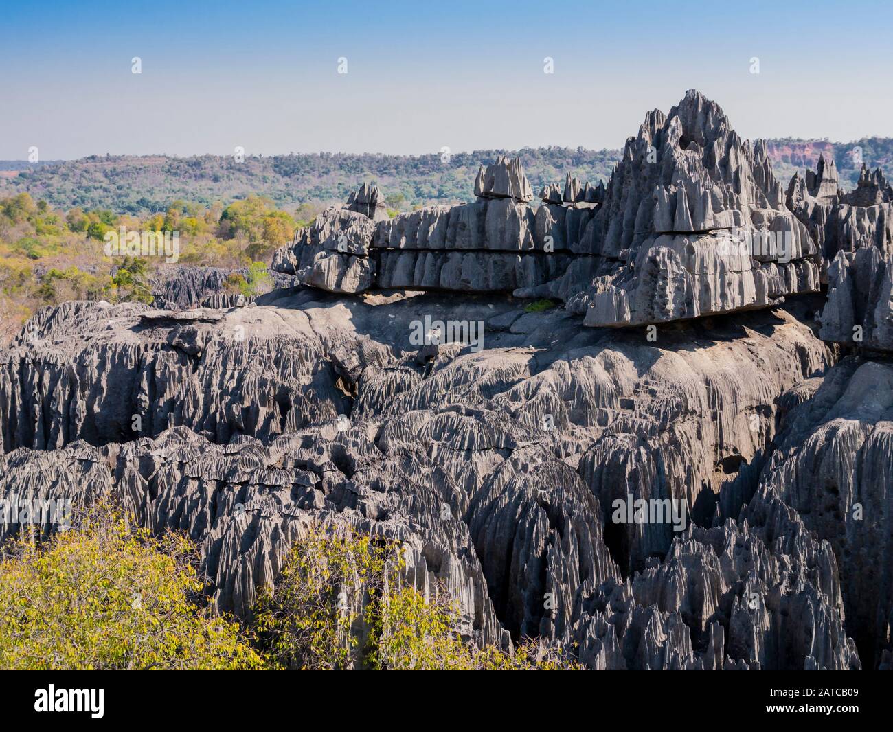 Impressive karst limestone formations in Tsingy de Bemaraha National ...