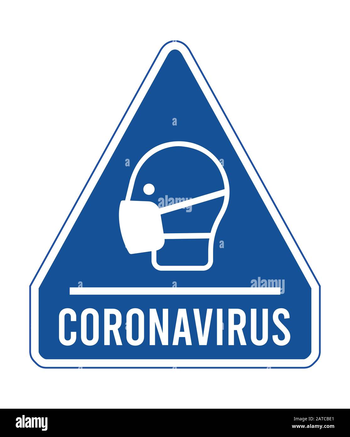 Wearing sanitary mask to prevent the coronavirus infection sign Stock ...
