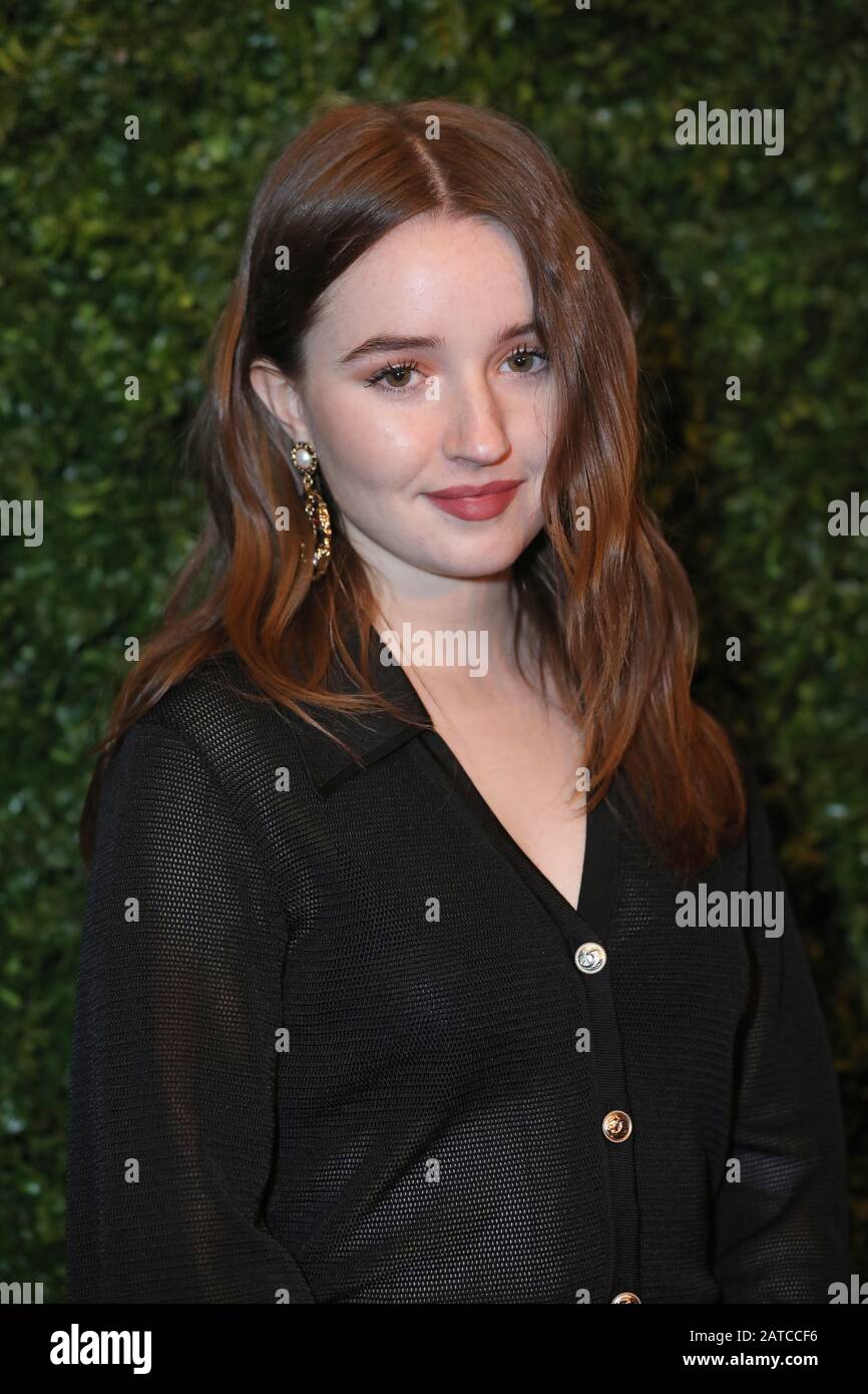 Kaitlyn Dever arriving at the Charles Finch and Chanel pre-Bafta party ...