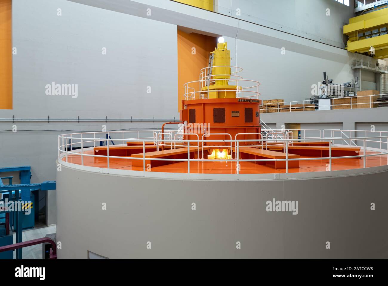 North Bonneville, Washington, USA - October 12, 2019: A hydroelectric ...