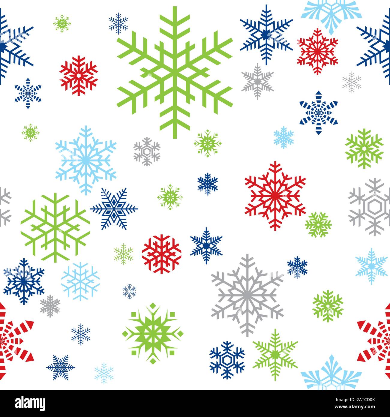 Seamless Christmas snowflake wrapping paper pattern Stock Vector Image ...