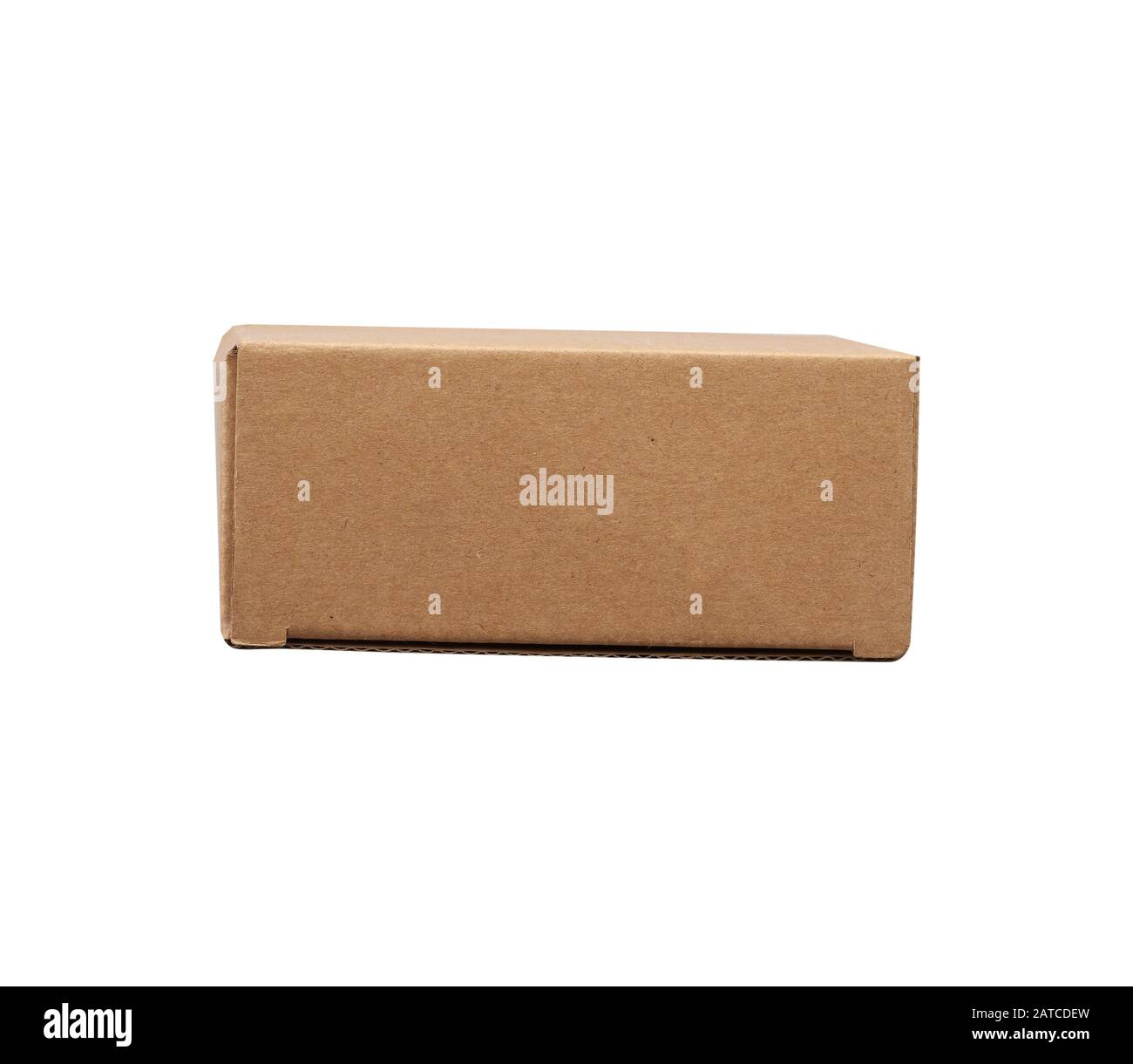 closed brown rectangular cardboard box for transporting goods isolated ...