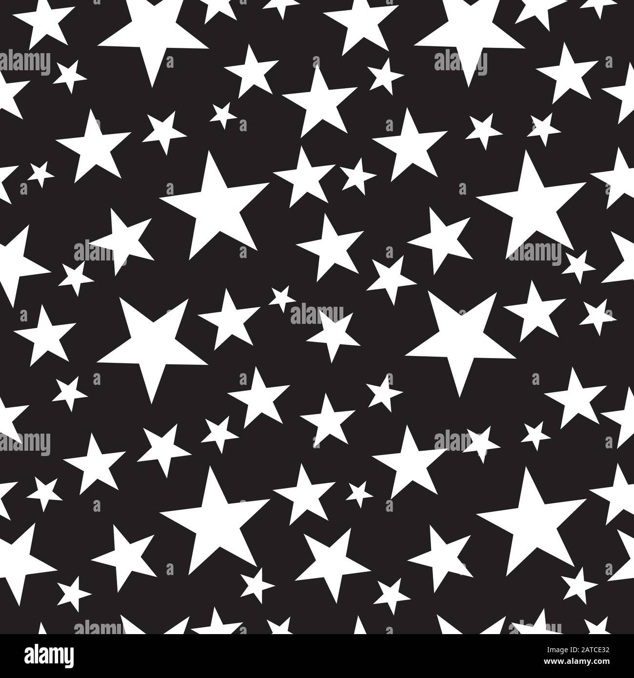 Seamless star pattern background in black and white Stock Vector Image ...