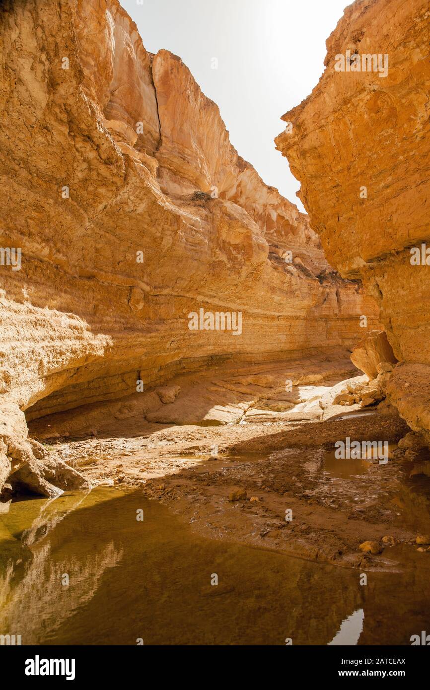 Steep rock walls border the canyon Stock Photo - Alamy