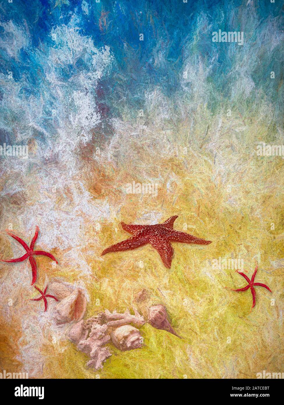 Digital seaside composite, Australia Stock Photo - Alamy