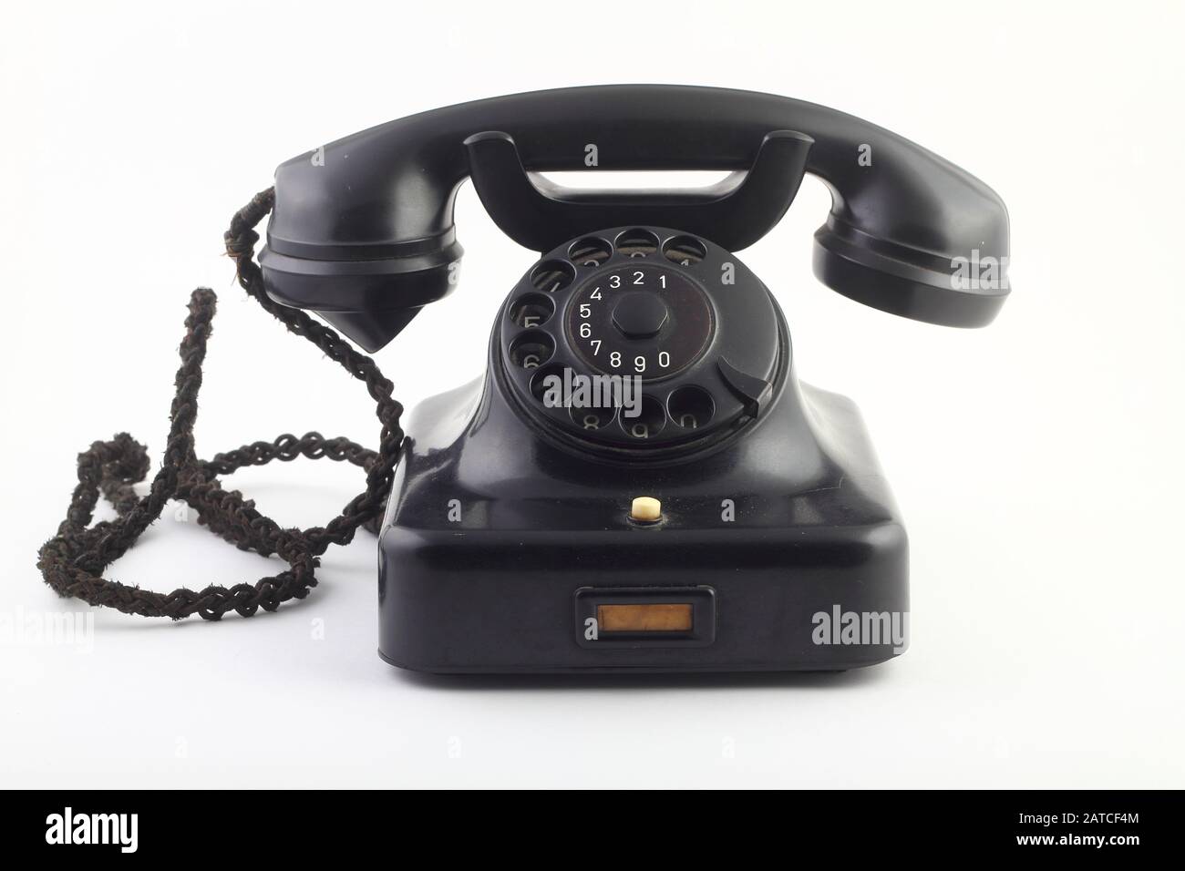 old vintage phone isolated on white background Stock Photo - Alamy