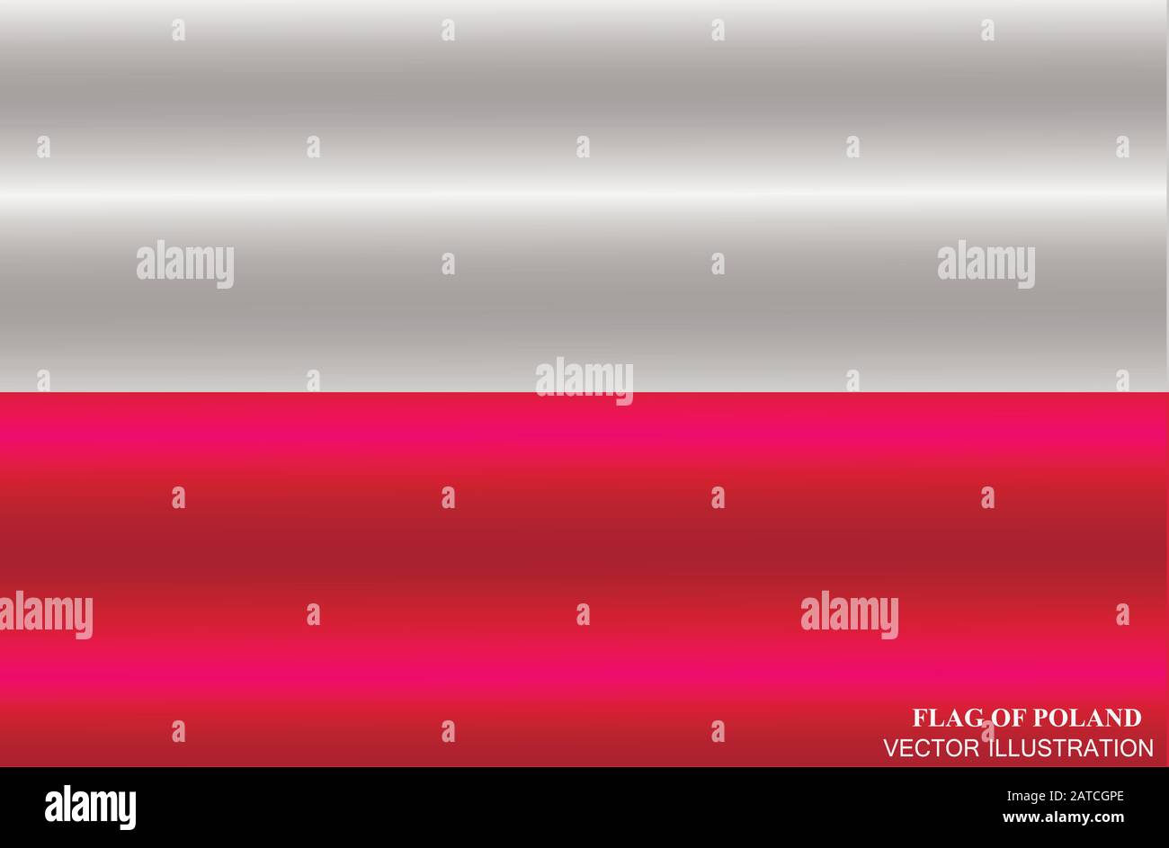 Flag of Poland with folds. Colorful illustration with flag for design ...