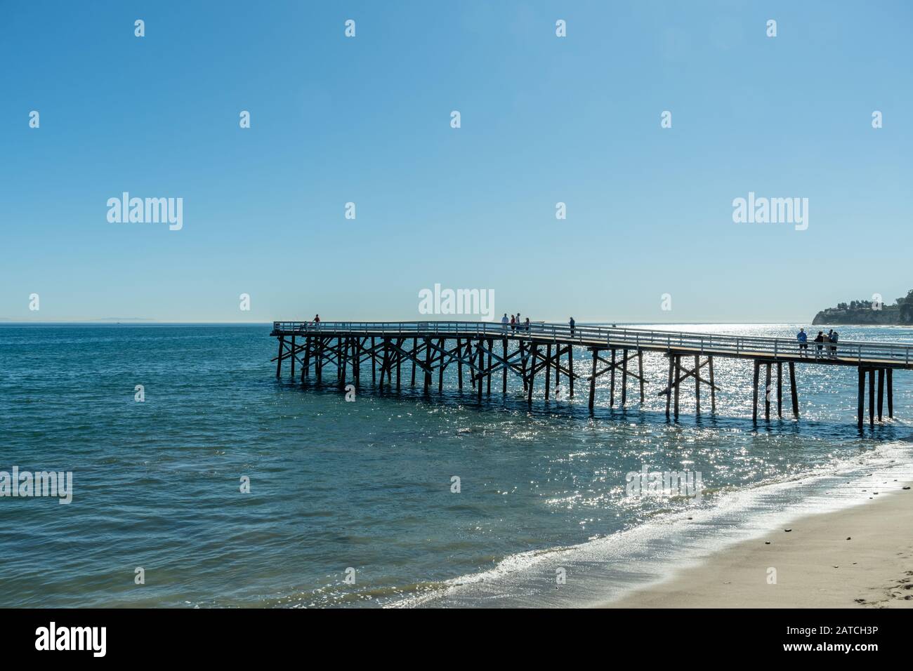 Scenic Paradise Cove pier vista in Malibu, Southern California Stock ...