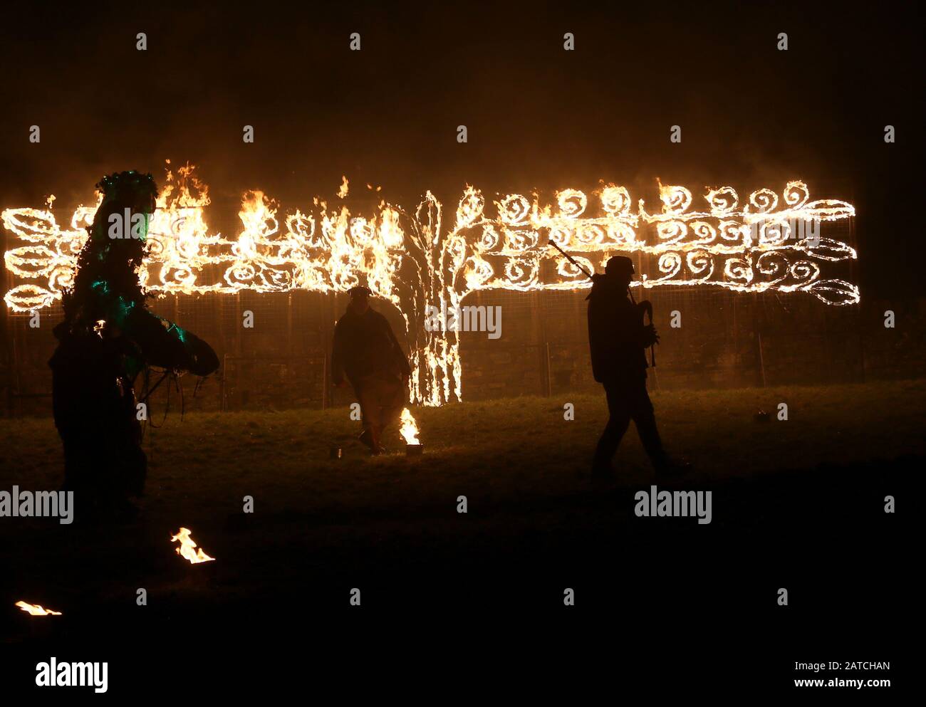 Marsden, UK. 1st February, 2020. The Celtic Imbolc festival takes place ...