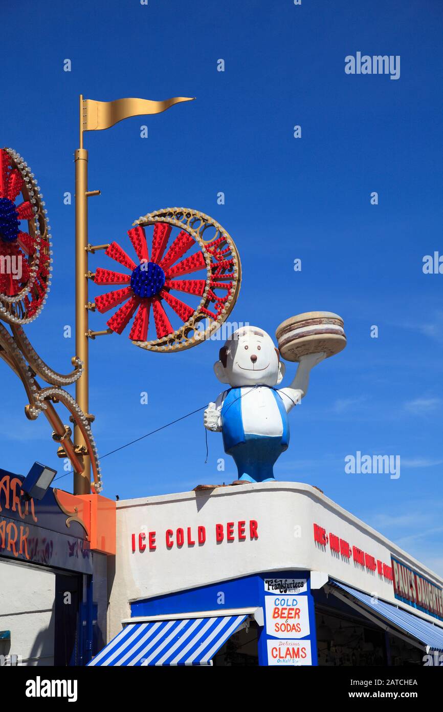 Food Vendor, Boardwalk, Coney Island, Brooklyn, New York City, USA ...