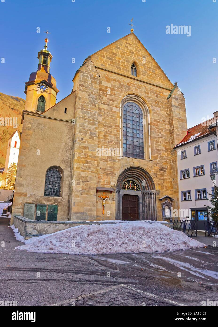 St Maria Himmelfahrt in Chur in winter Stock Photo - Alamy
