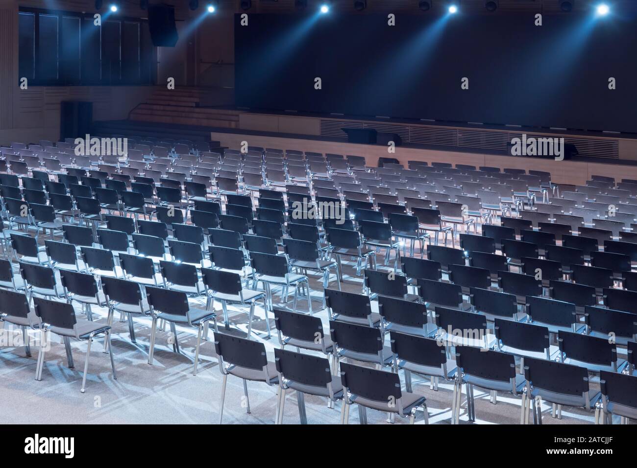 Empty conference hall. Hall for business meeting. Interior of a ...
