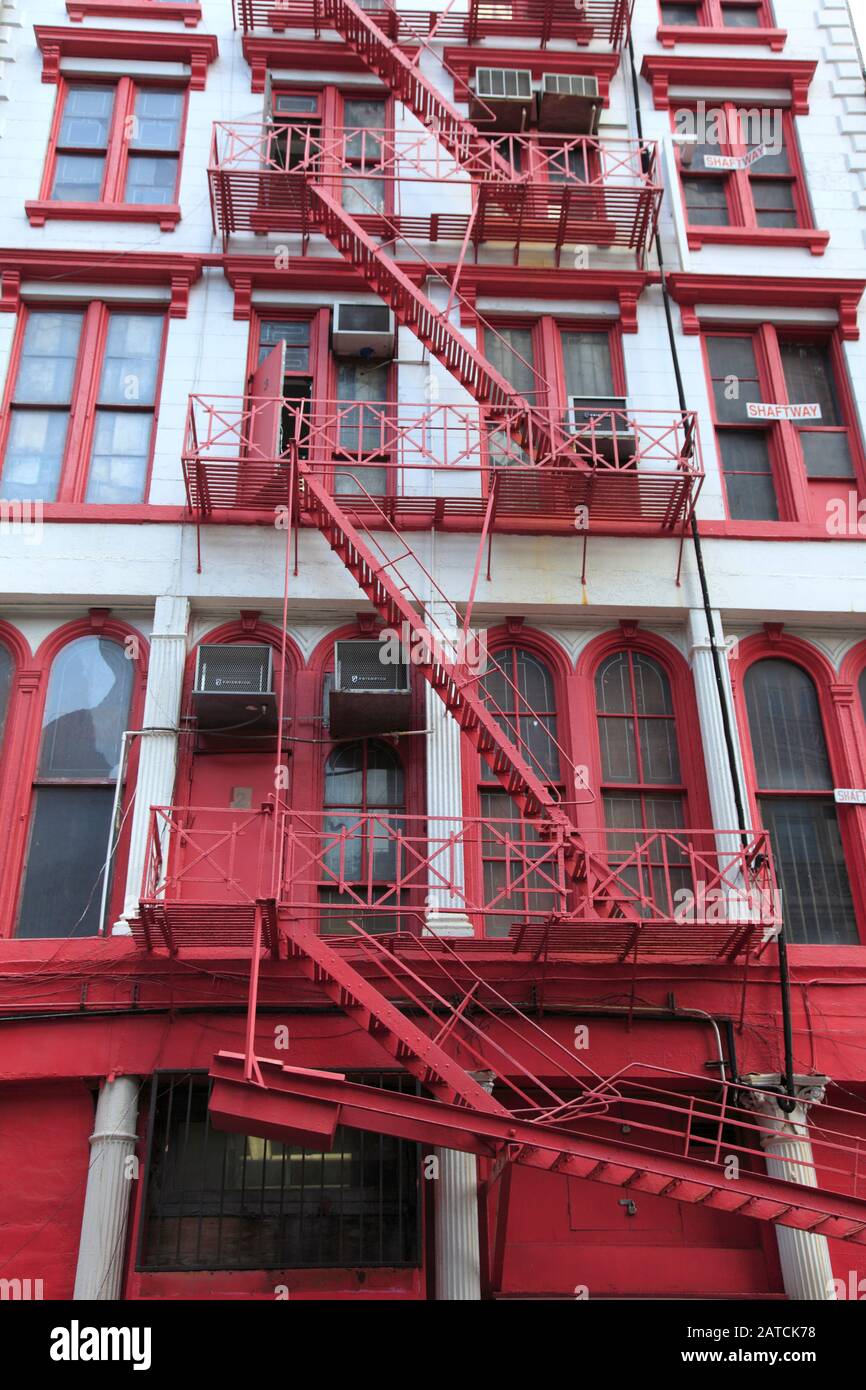 Loft Building, Fire Escape, Tribeca, New York City, Manhattan, USA ...