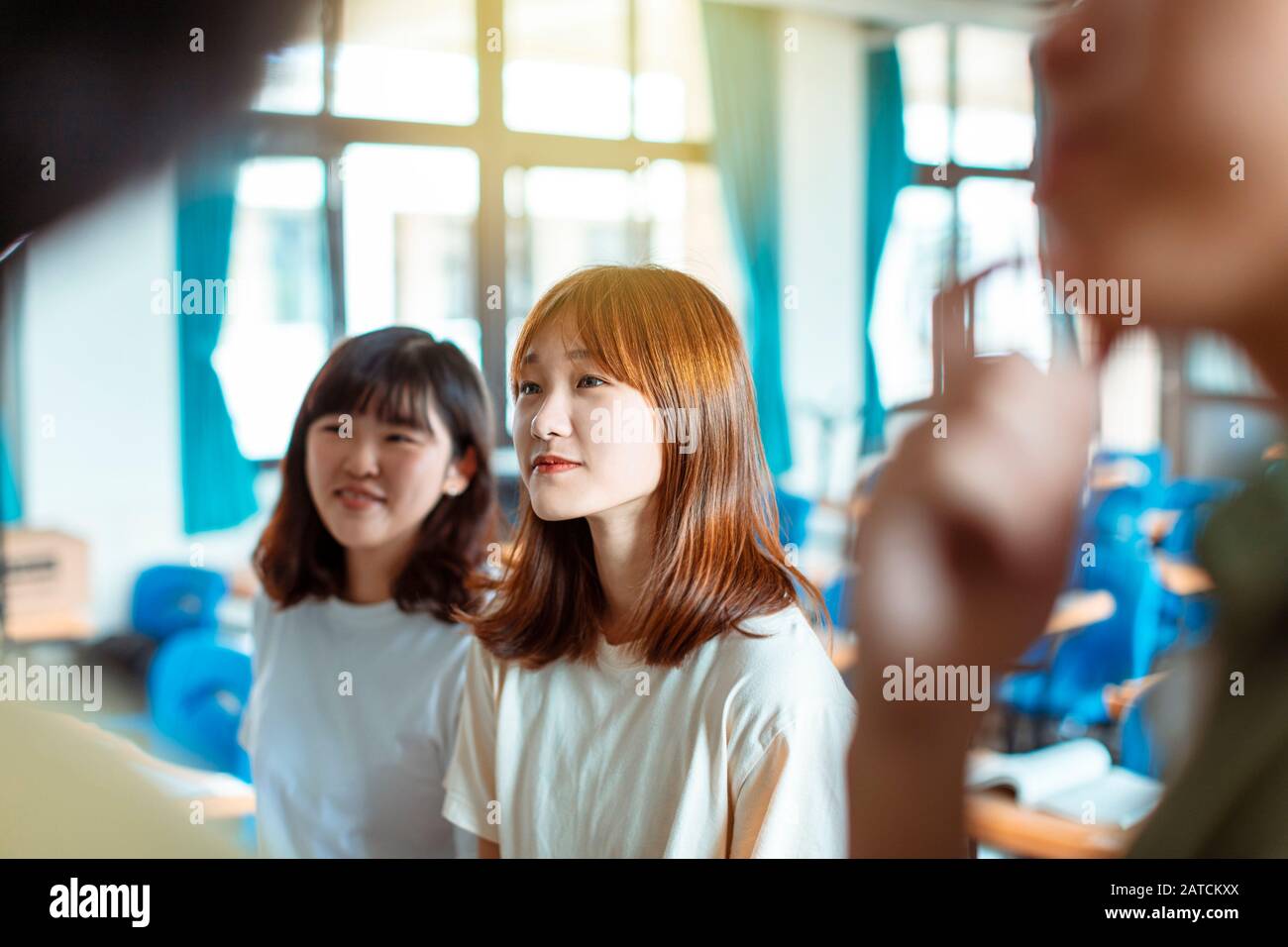 Group student discussion in classroom hi-res stock photography and ...