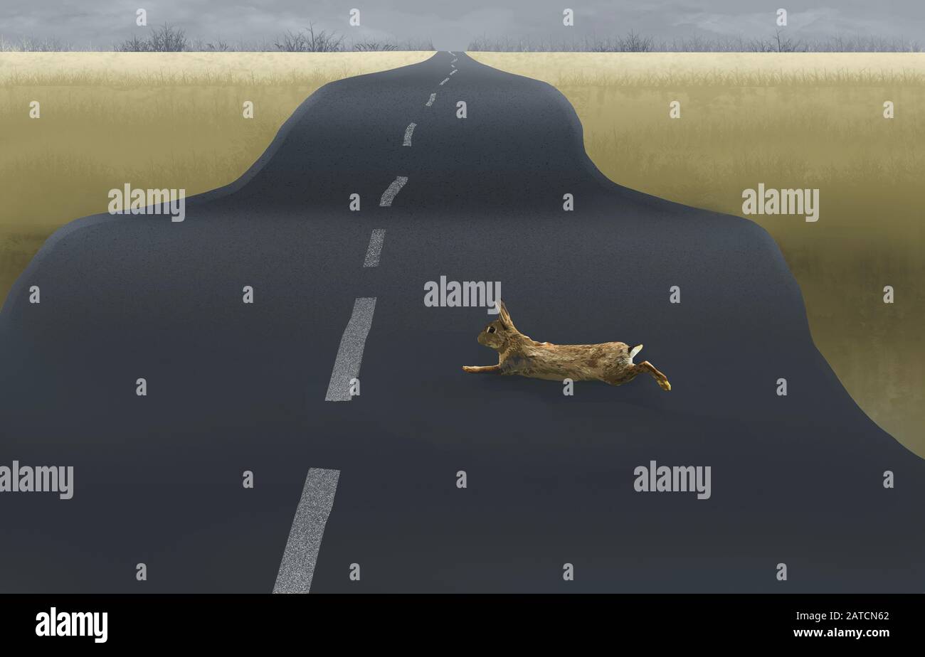 Asphalt road running across hi-res stock photography and images - Alamy