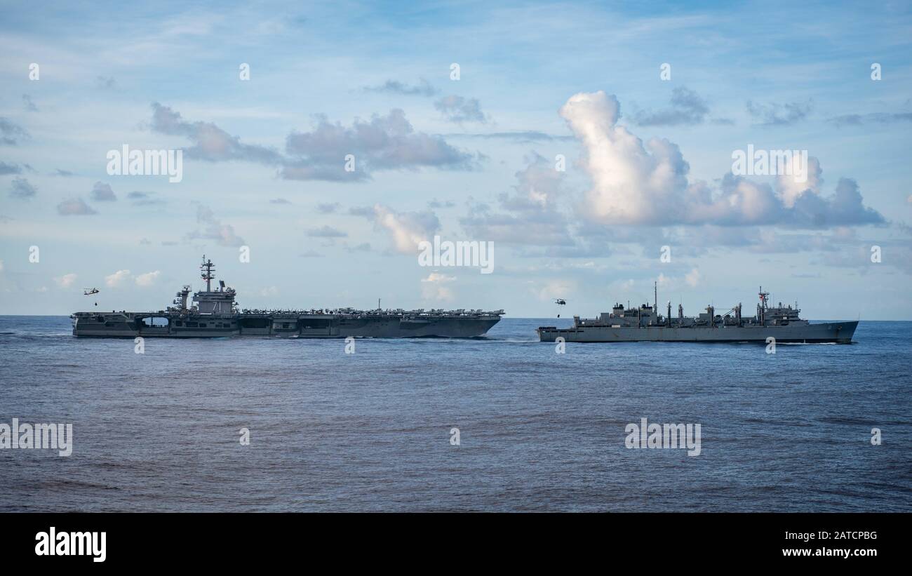 PACIFIC OCEAN (Jan. 28, 2020) The fast combat support ship USNS Arctic ...