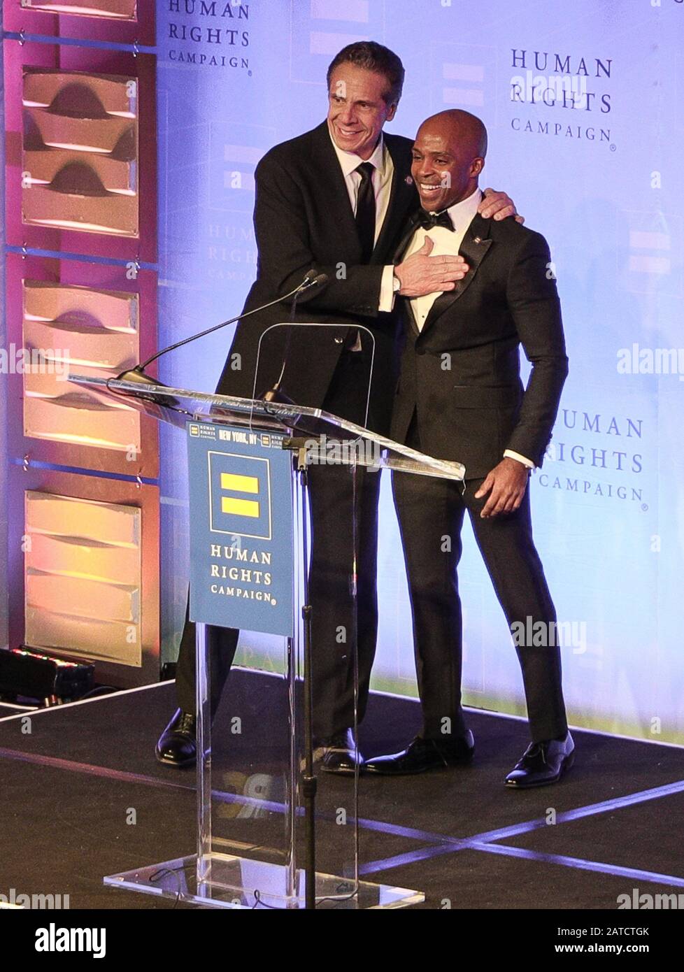 New York, NY, USA. 1st Feb, 2020. Andrew Cuomo, Alphonso David at ...