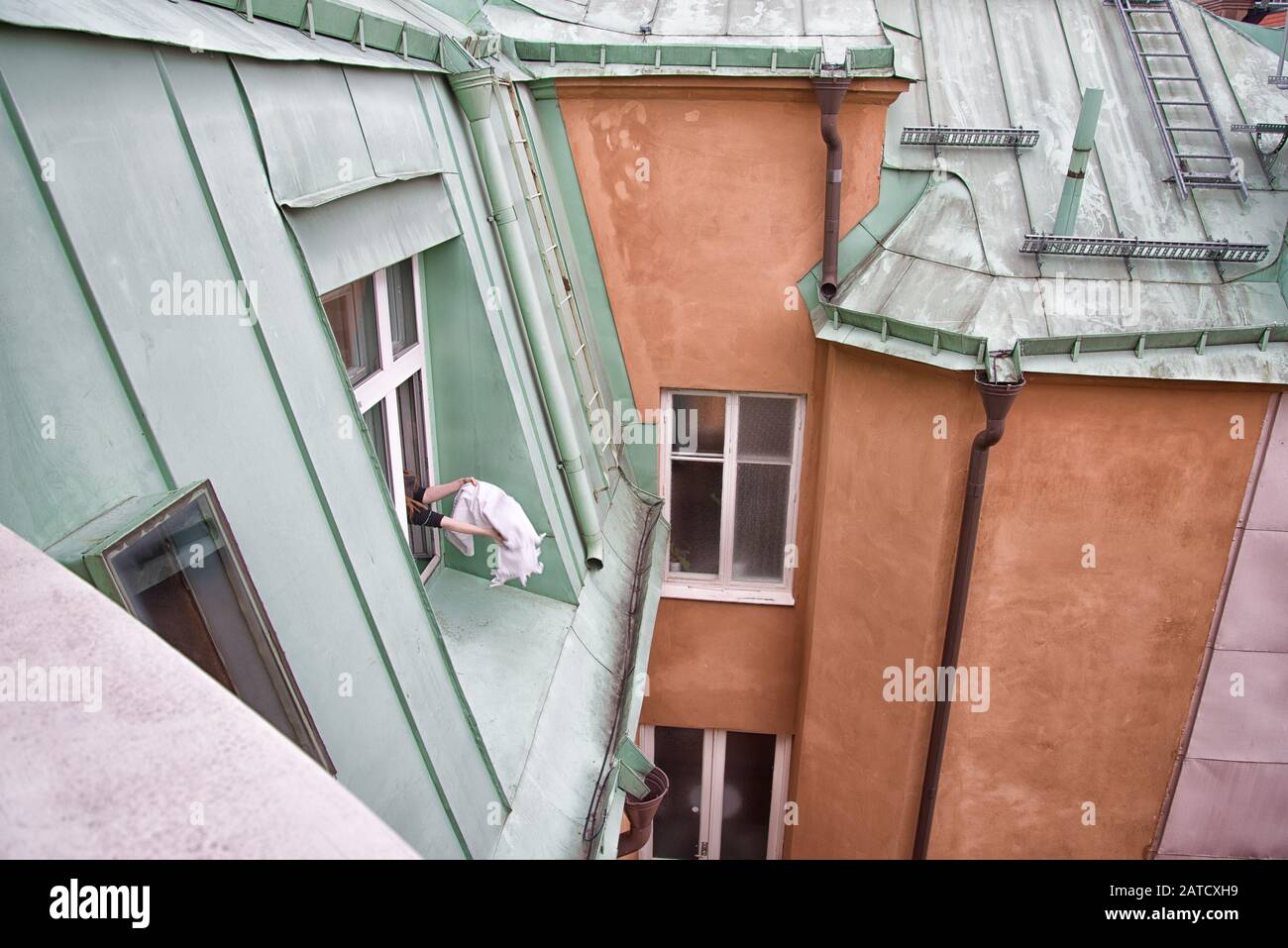 Green roof office high angle hi-res stock photography and images - Alamy