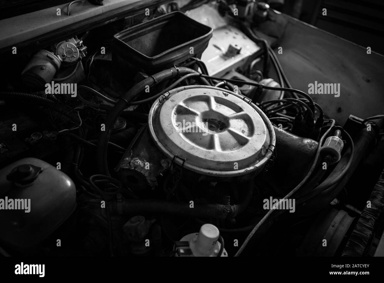 Old technology inside interior Black and White Stock Photos & Images ...