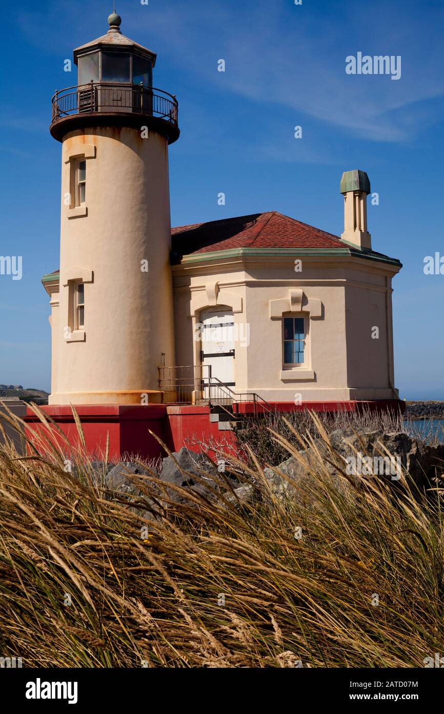 Coquille River Lighthouse in Bandon, Oregon Stock Photo - Alamy