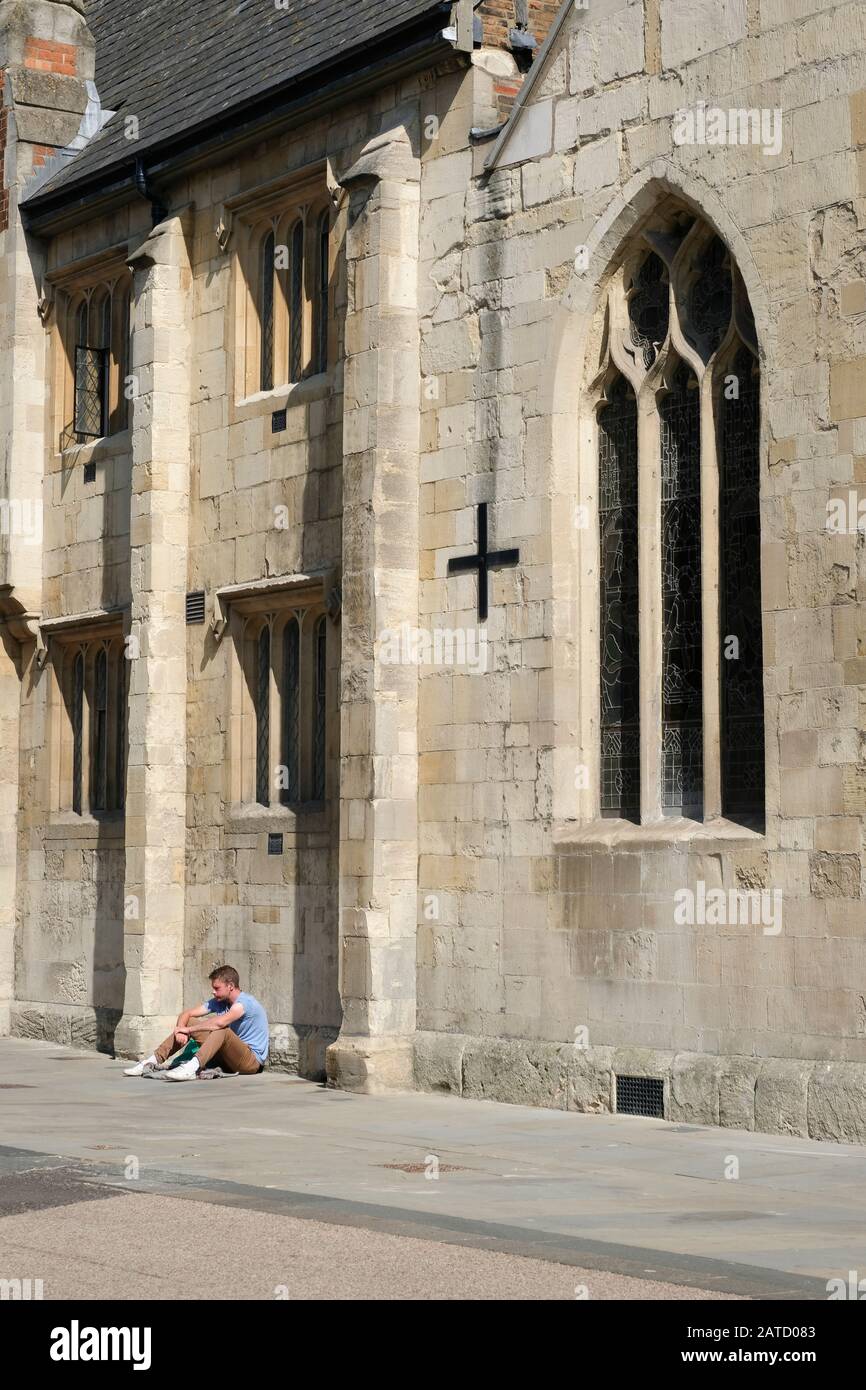 St Mary de Crypt church in Gloucester city centre with the original ...