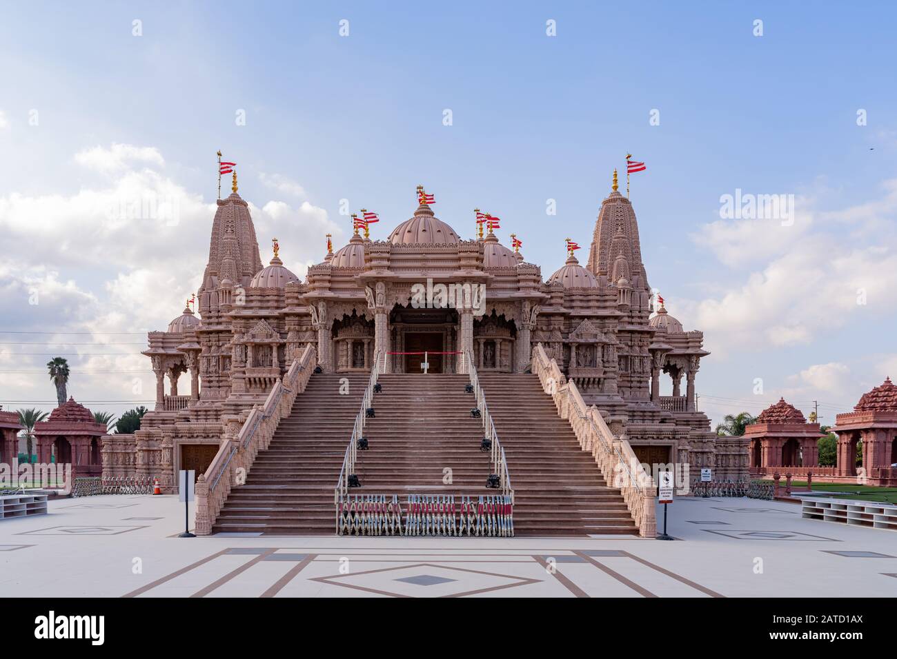 Exterior view of the famous BAPS Shri Swaminarayan Mandir at Chino ...