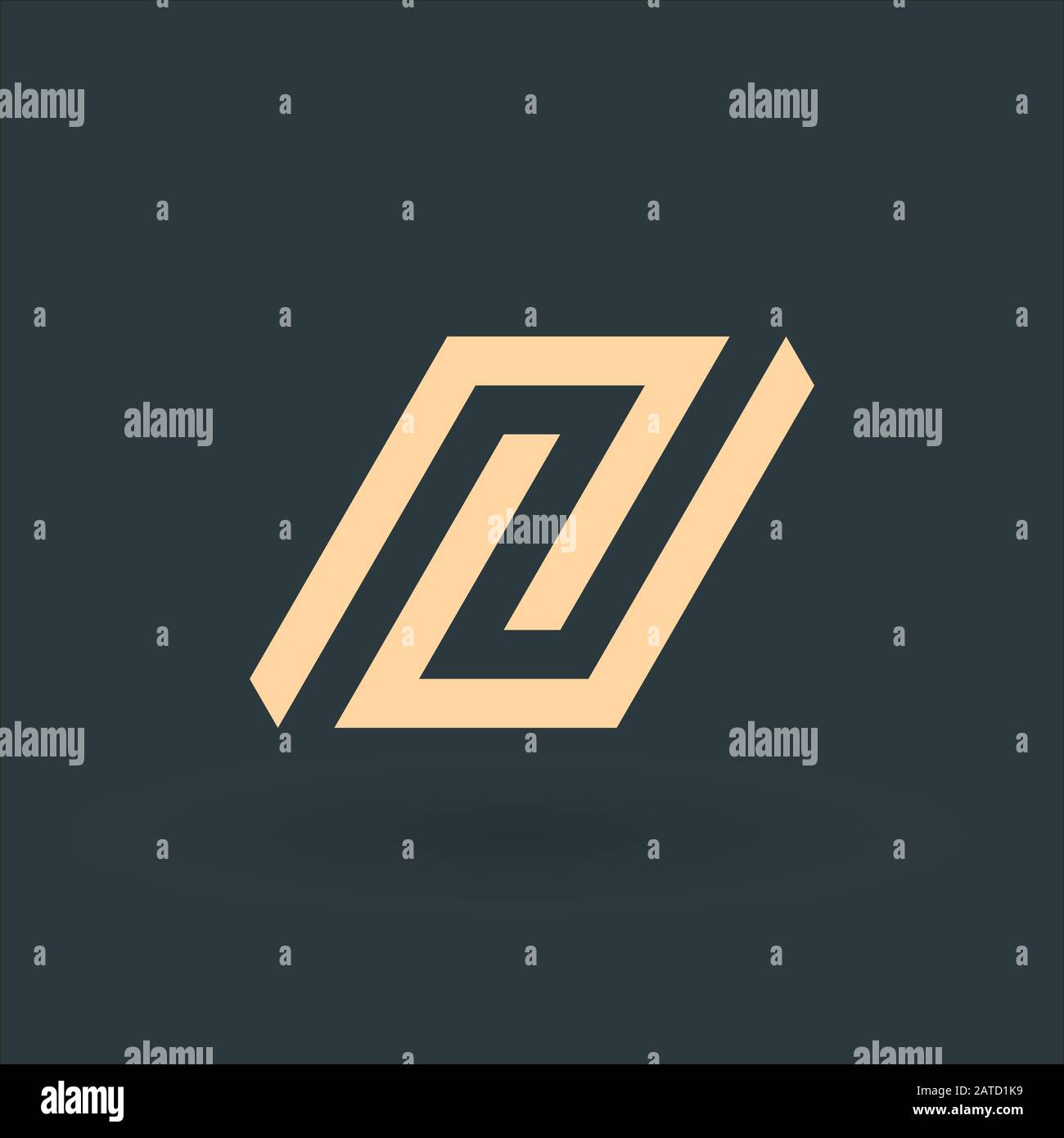 Geometric link chain fit, partnership, union logo template. Business ...