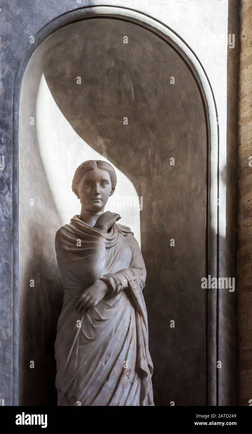 A statue of a woman standing in the Vatican Museum, Vatican City Stock ...