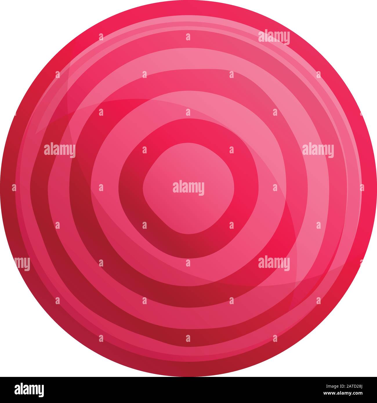 Top view cutted beet icon. Cartoon of top view cutted beet vector icon ...