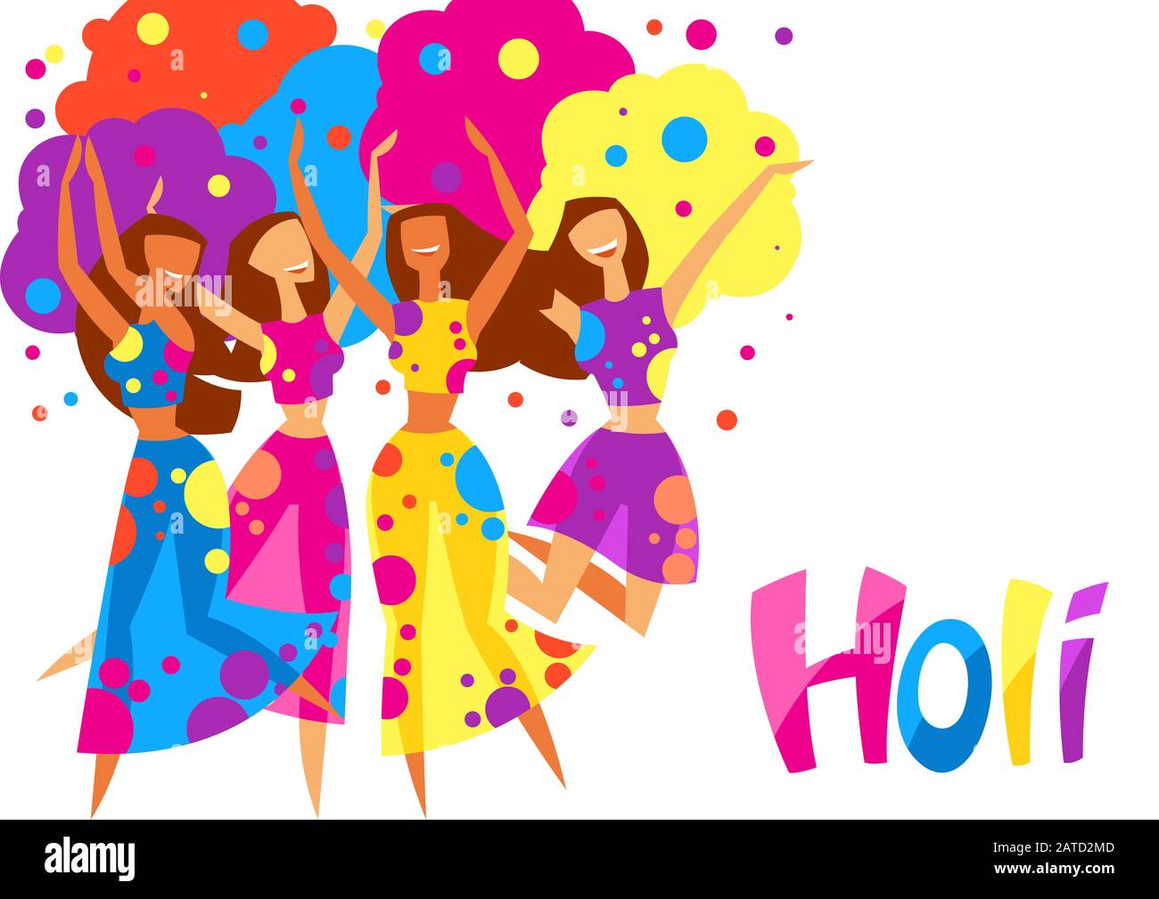 Girls playing india Stock Vector Images - Alamy