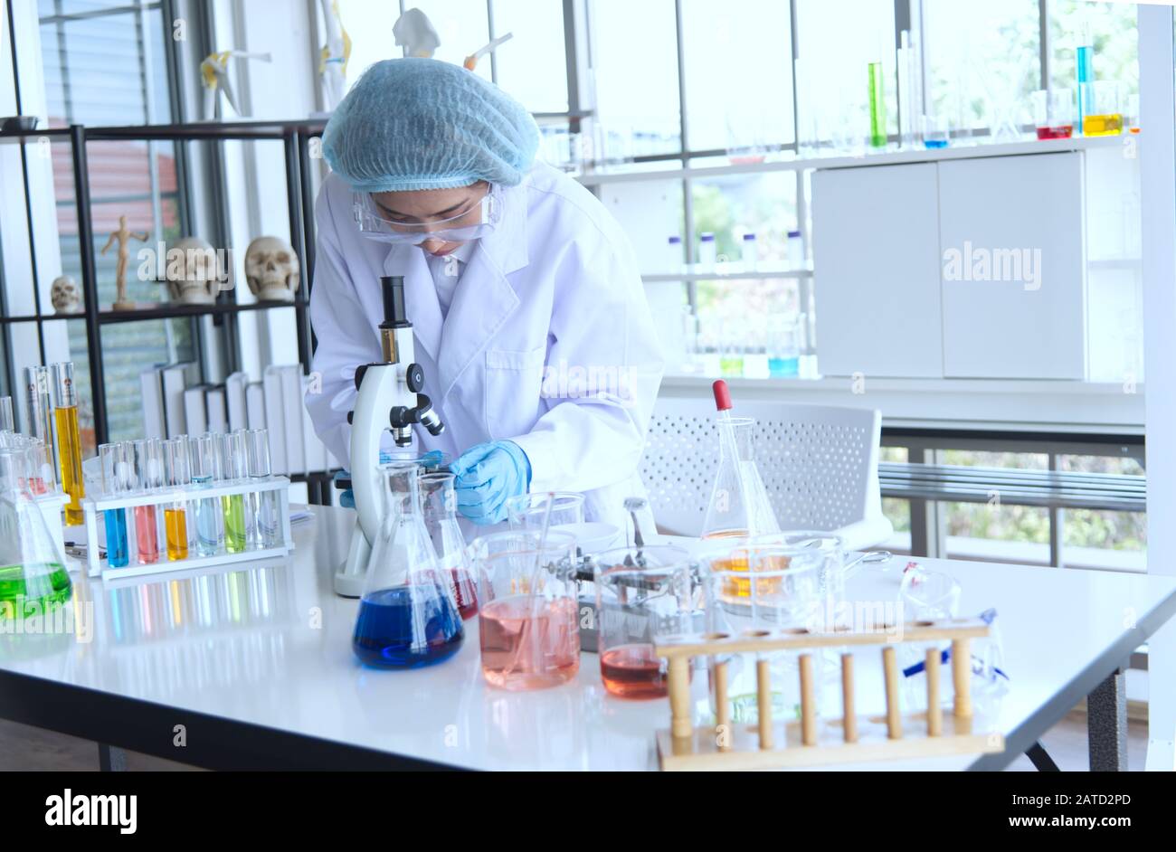 science medical use technology medicine lab in hospital. scientist ...